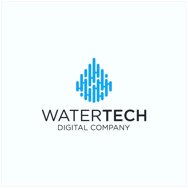 Sleek and Streamlined Digital Water Tech Logo | Jiffy Designs