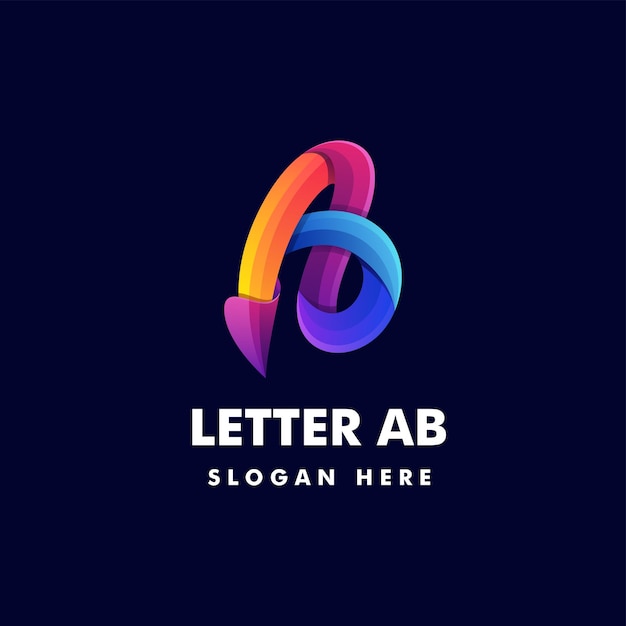 Vibrant Overlapping Letter A and B Logo Design | Jiffy Designs