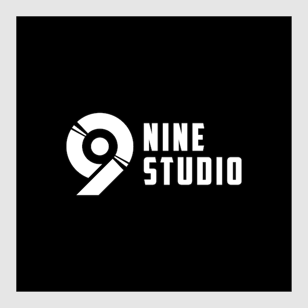 Minimalist Nine Studio Logo with Circular Design Element | Jiffy Designs