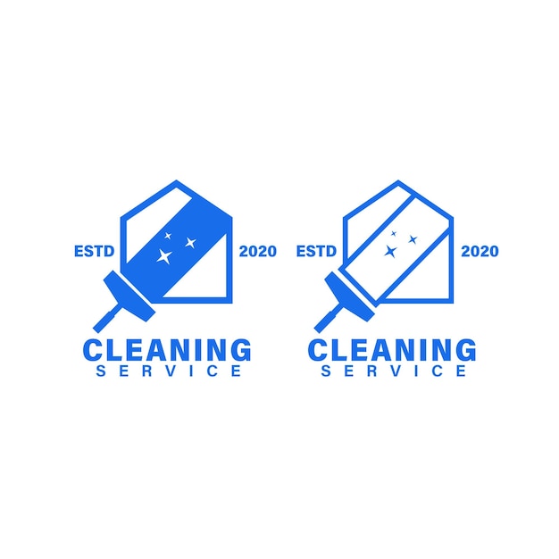 Minimalist Blue Cleaning Service Logos with Geometric Shapes | Jiffy ...