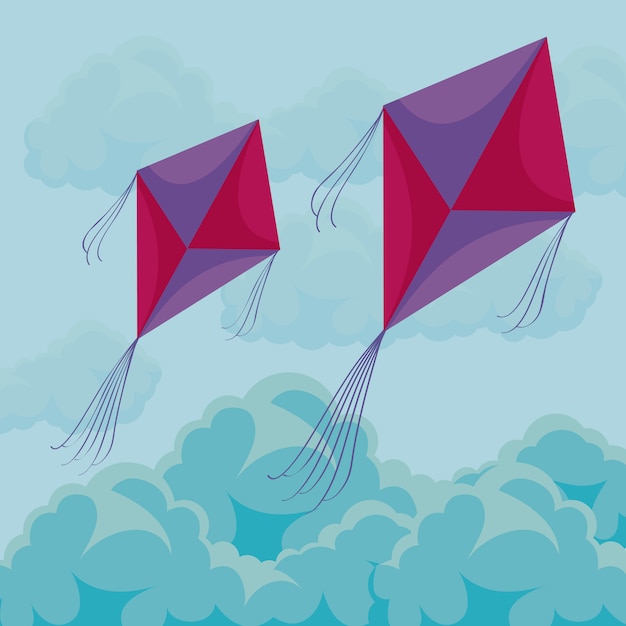 Vibrant Kites Soaring Through the Cloudy Sky | Jiffy Designs