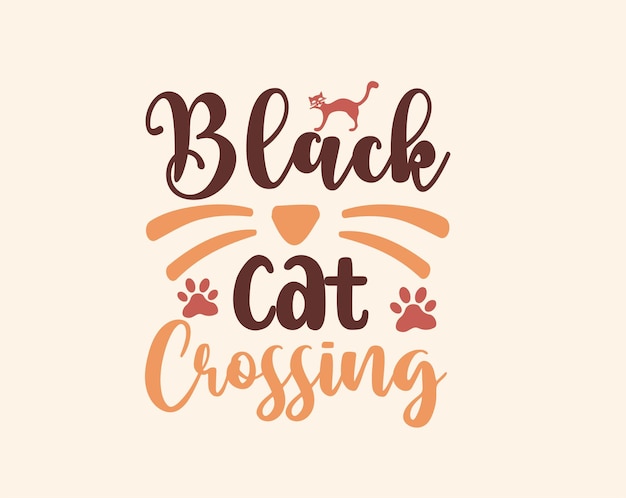 Whimsical Crossing Sign for Playful Black Cats | Jiffy Designs