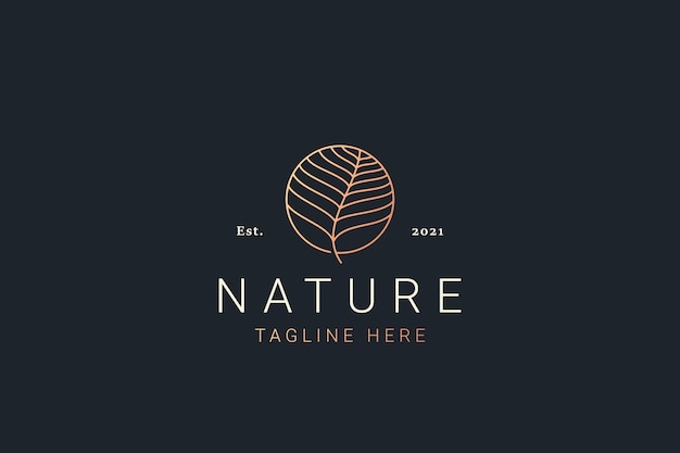 Elegant Leaf Emblem with Minimalist Typography Design | Jiffy Designs