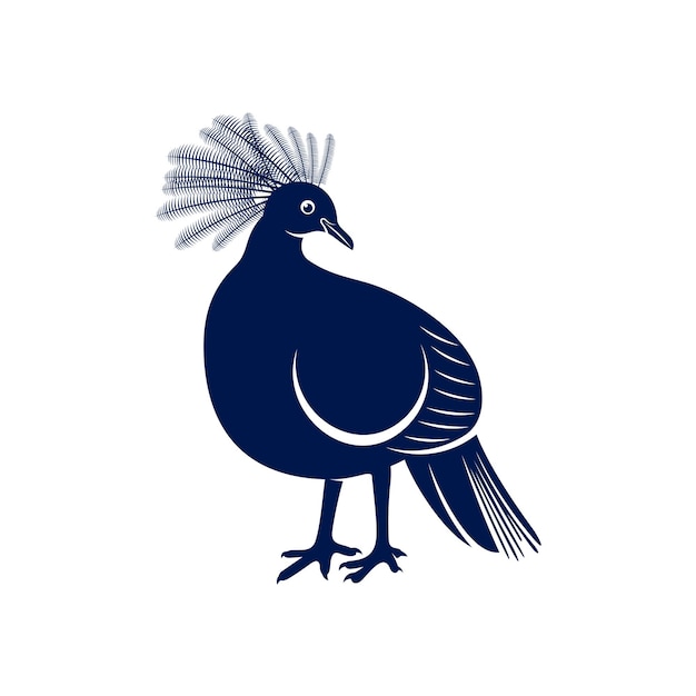 Majestic Blue Feathered Fowl | Jiffy Designs