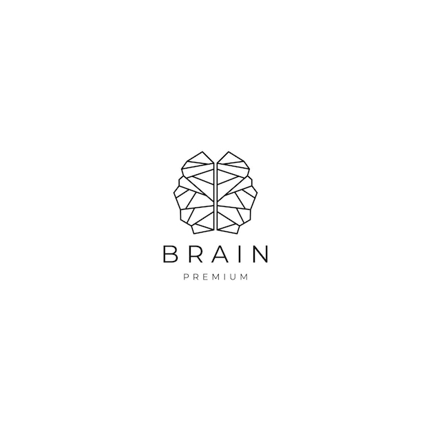 Geometric Brain Illustration with Minimalist Typography | Jiffy Designs