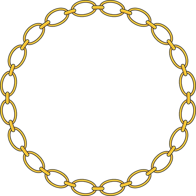 Elegant Golden Chain Frame Encircling Blank Space | Jiffy Designs
