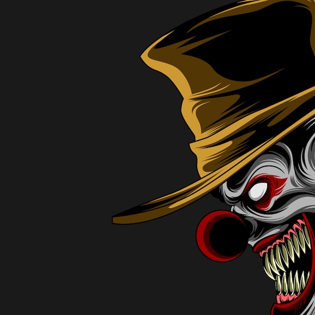 Menacing Clown with Jagged Teeth and Sinister Grin | Jiffy Designs