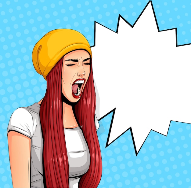 Frustrated Construction Worker Expressing Emotion in Comic Art Style ...