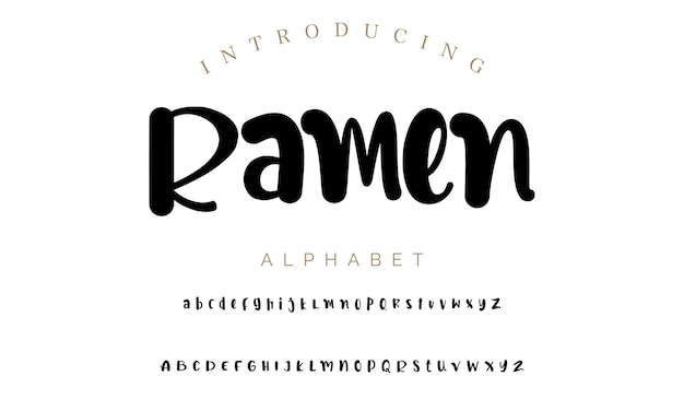 Stylish Ramen-Inspired Alphabet with Unique Handwritten Flair | Jiffy ...
