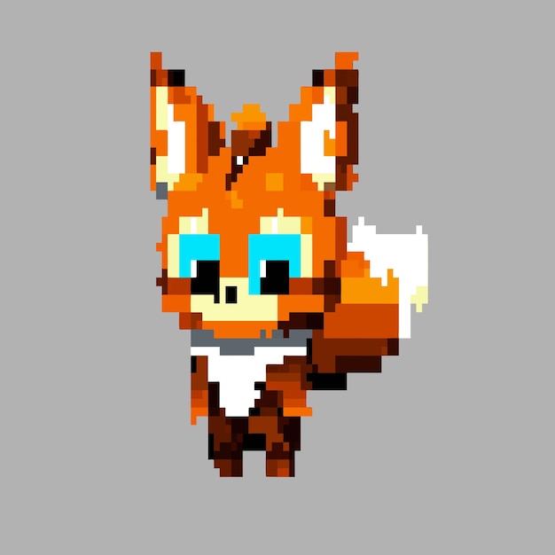 Playful Pixel Fox Mascot with Vibrant Colors | Jiffy Designs