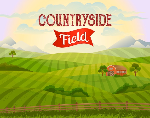 Serene Countryside Landscape with Rolling Hills and Rustic Barn | Jiffy ...