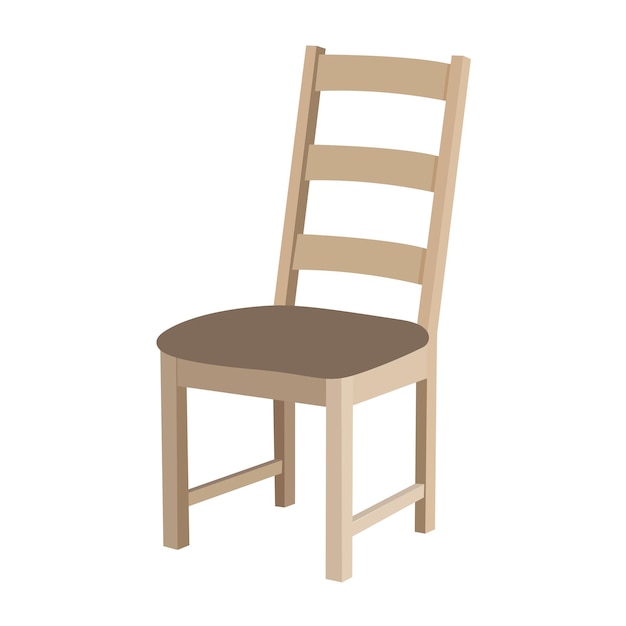 Rustic Wooden Ladder-Back Chair with Warm Tones | Jiffy Designs