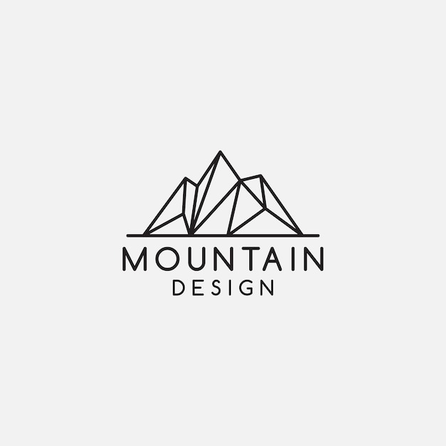 Minimalist Mountain Range Logo Design | Jiffy Designs
