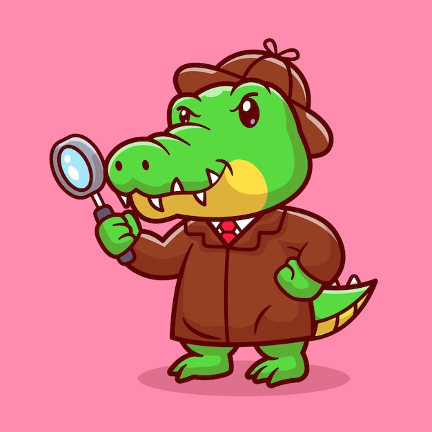 Adorable Gator Detective Examines Clues | Jiffy Designs