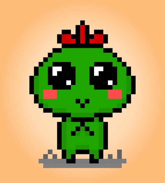 Adorable Pixel Art Alien with Cute Expression | Jiffy Designs