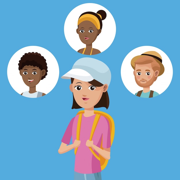 Diverse Collection of Vibrant Character Portraits | Jiffy Designs