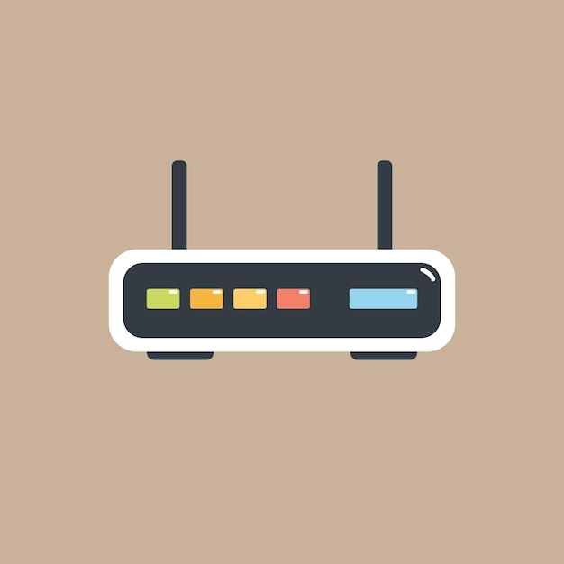 Sleek and Modern Wireless Router with Colorful Indicator Lights | Jiffy ...