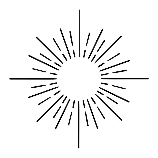 Radiant Sunburst Design with Striking Black Lines | Jiffy Designs