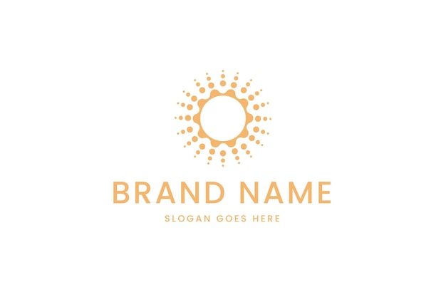 Radiant Sun Symbol: Elegant Circular Design | Jiffy Designs