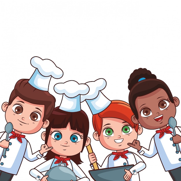 Cheerful Cartoon Chefs with Diverse Expressions and Poses | Jiffy Designs
