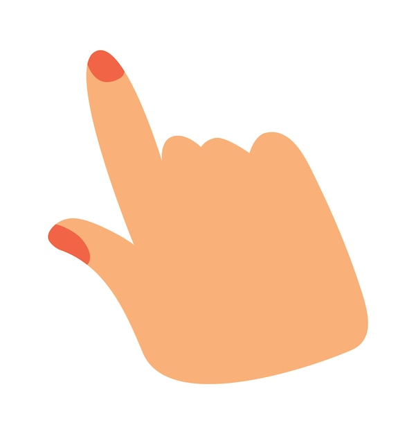 Pointing Finger in Warm Peach Tones | Jiffy Designs