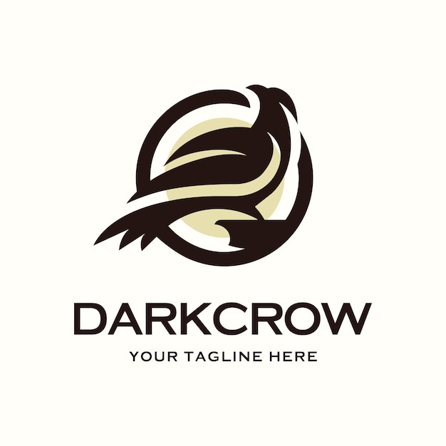 Majestic Crow Symbol with Sleek Minimalist Design | Jiffy Designs