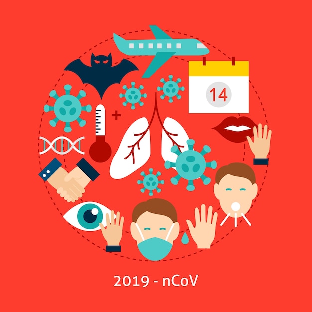 Vibrant Pandemic Symbols: Masks, Lungs, and Calendar Date | Jiffy Designs