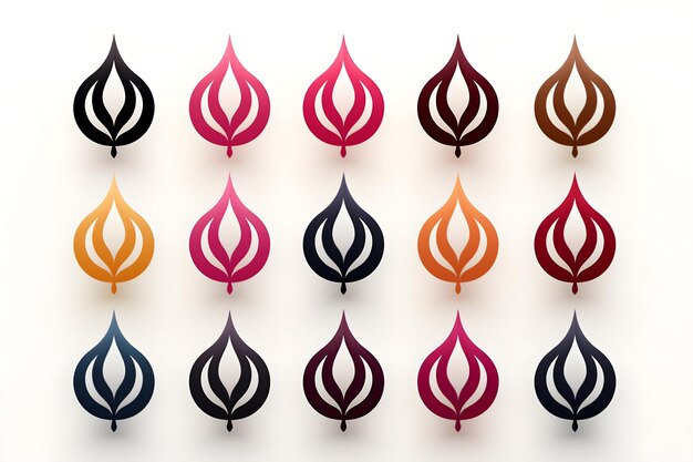 Vibrant Flame-Inspired Symbols in Diverse Colors | Jiffy Designs