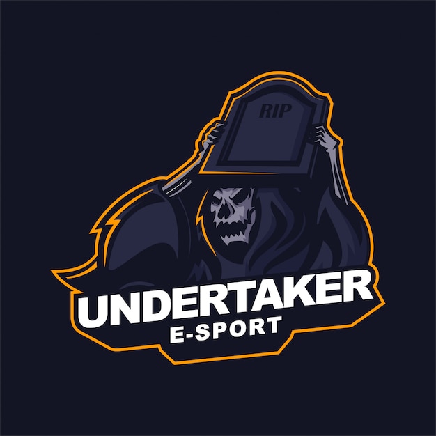 Captivating Undertaker E-Sport Logo with Striking Skull Imagery | Jiffy ...