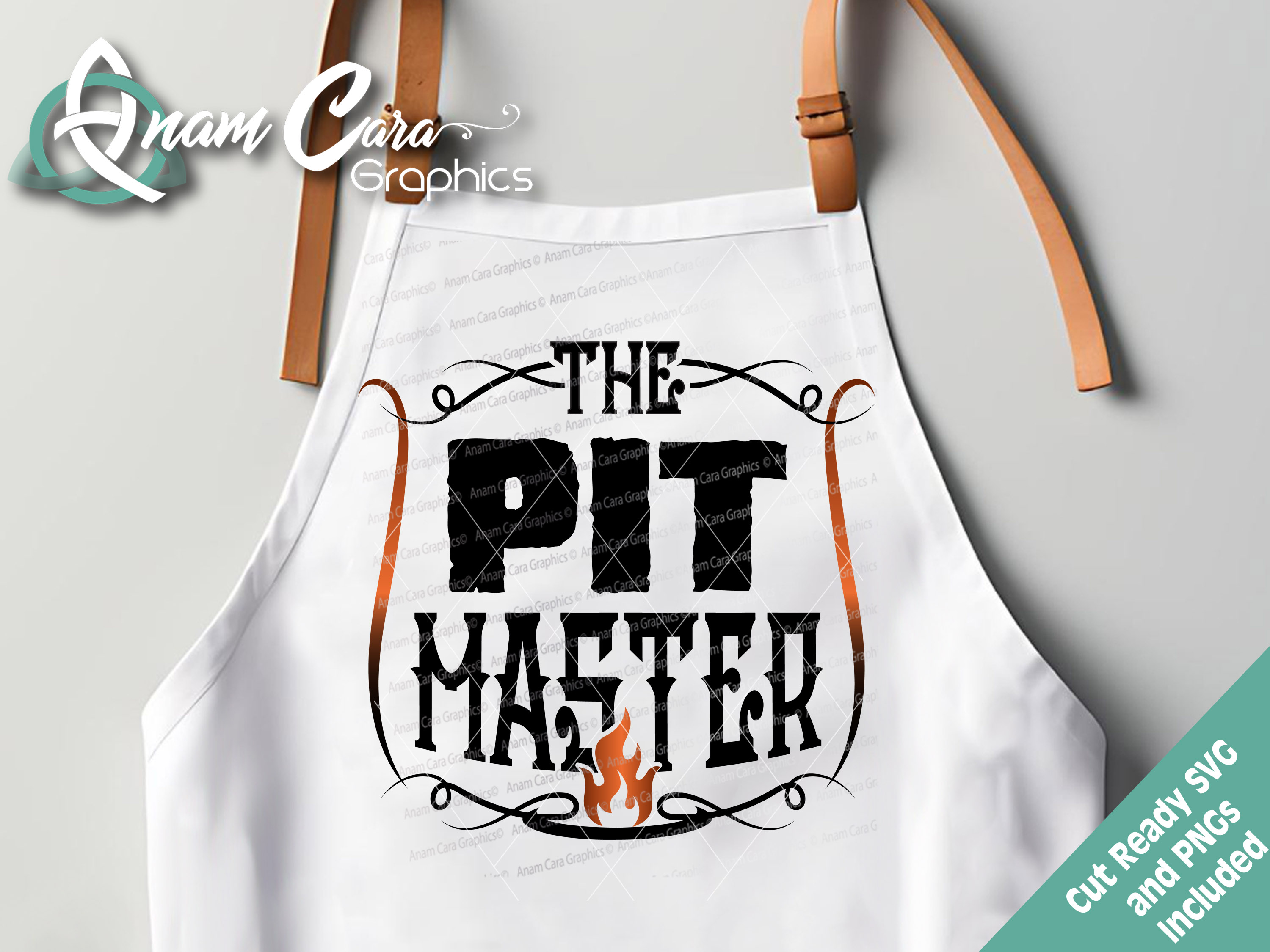 'The Pit Master' Bold Typography with Fiery Flame Accent | Jiffy Designs
