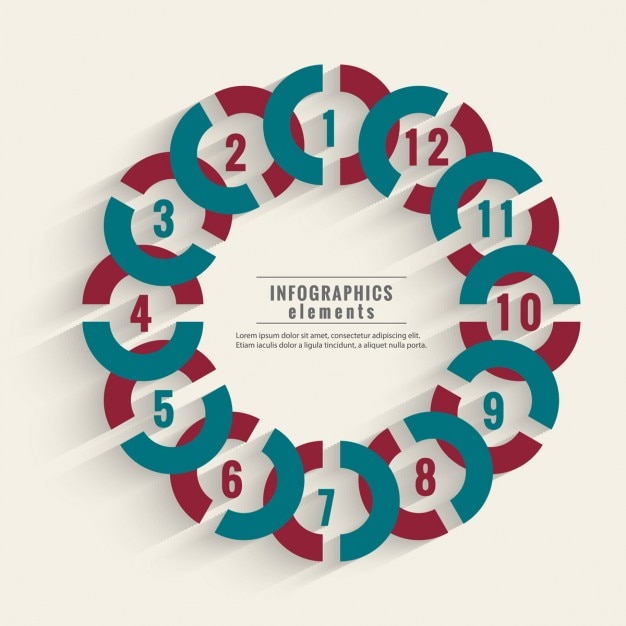 Circular Arrangement of Colorful Numbered Discs with Text Overlay ...