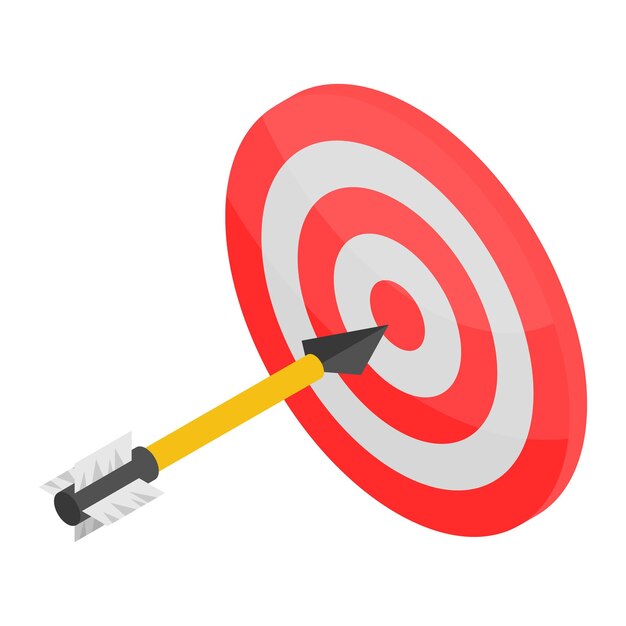 Bullseye Target with Piercing Arrow | Jiffy Designs