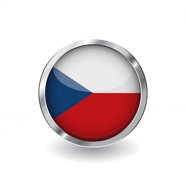 Vibrant Czech Republic Flag Emblem in Sleek Metal Frame | Jiffy Designs