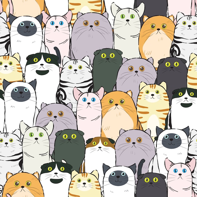 Whimsical Collection of Diverse and Charming Cat Illustrations | Jiffy ...