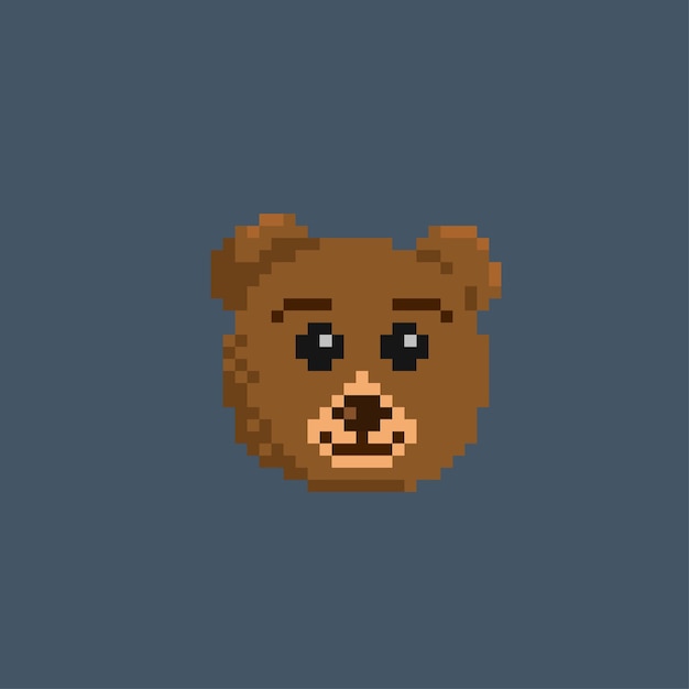 Charming Pixel Art Teddy Bear Icon | Jiffy Designs