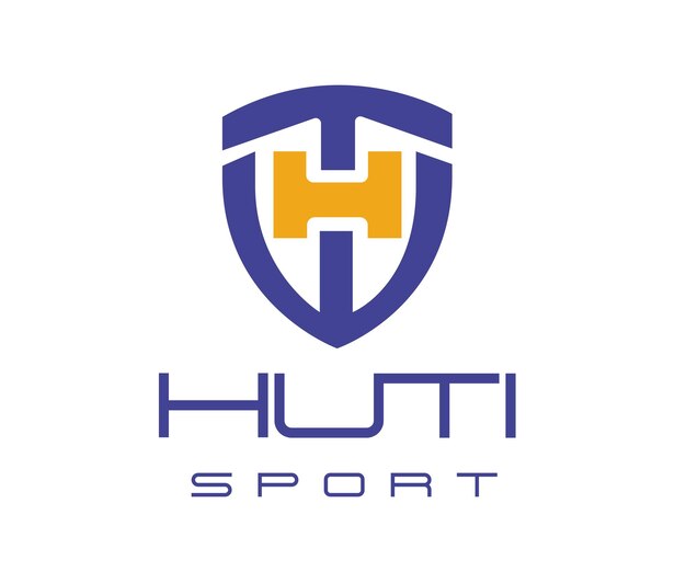 Vibrant Shield-Shaped Logo for Huti Sport Brand | Jiffy Designs