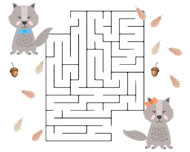 Playful Woodland Maze with Adorable Raccoon Friends | Jiffy Designs