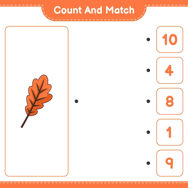Vibrant Autumn Oak Leaf Counting Activity | Jiffy Designs