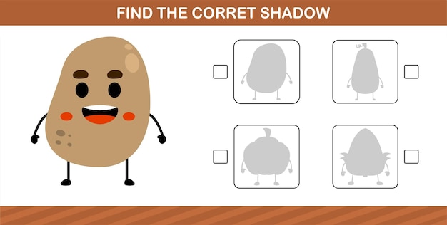 Cheerful Potato Character Seeks Its Matching Shadow | Jiffy Designs