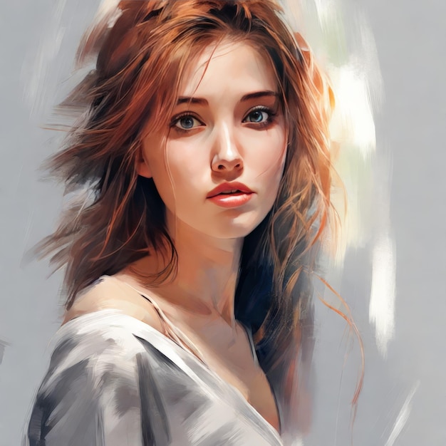 Captivating Redhead Beauty with Windswept Locks | Jiffy Designs