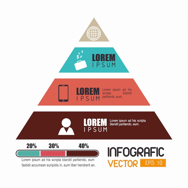 Vibrant Infographic Pyramid with Engaging Icons and Text | Jiffy Designs