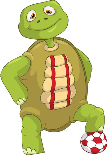 Funny Turtle. Soccer Player. | Jiffy Designs
