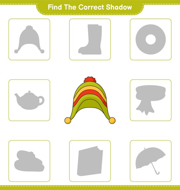 Colorful Winter Hat and Its Matching Shadows | Jiffy Designs