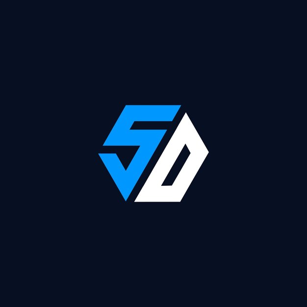 Sleek and Modern 5D Logo in Vibrant Blue and White | Jiffy Designs
