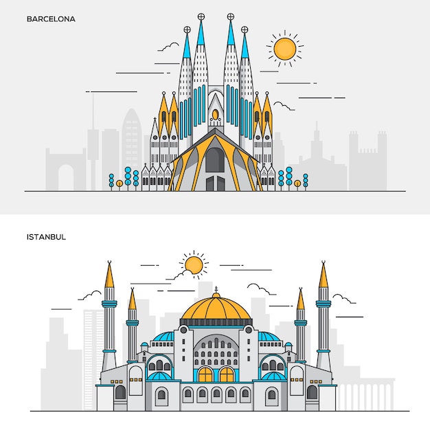 Iconic Landmarks of Barcelona and Istanbul: Architectural Wonders ...