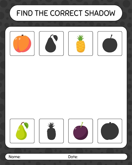 Vibrant Fruit Shadows: A Visually Engaging Matching Game | Jiffy Designs