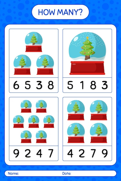 Counting Snow Globes with Festive Trees | Jiffy Designs