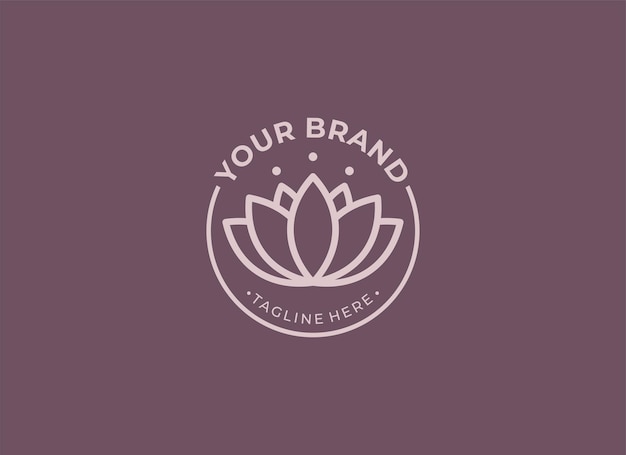 Elegant Lotus Flower Logo with Customizable Tagline | Jiffy Designs