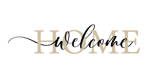 Elegant Cursive 'Welcome' Text with Decorative Flourishes | Jiffy Designs