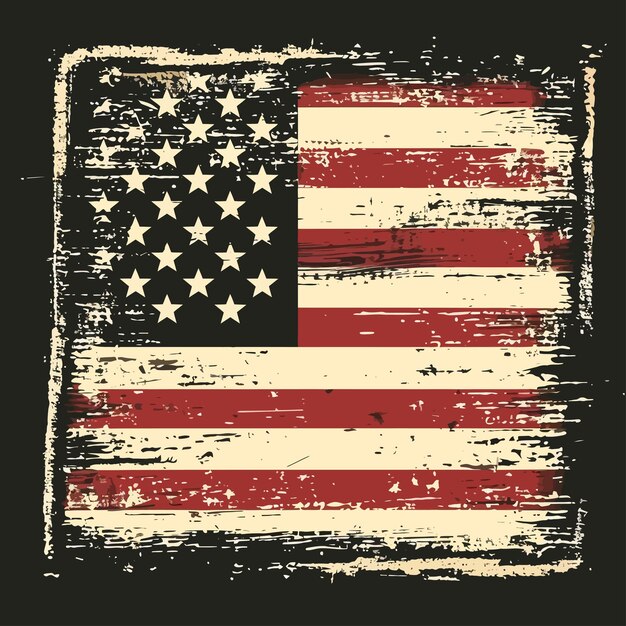 Vintage Distressed American Flag Graphic Design | Jiffy Designs